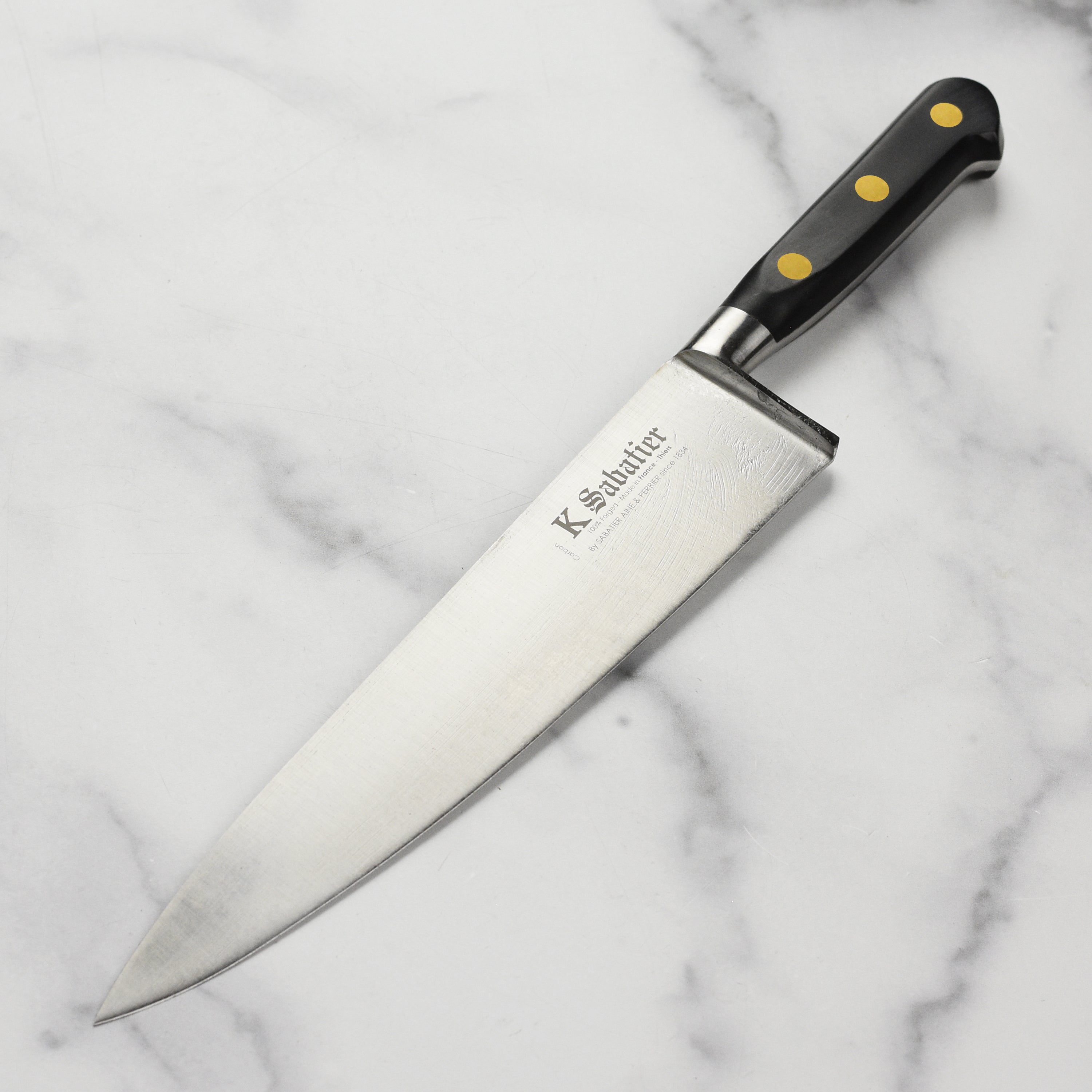 K Sabatier Carbon Steel 10" Chef's Knife | Made in France, Forged Au ...