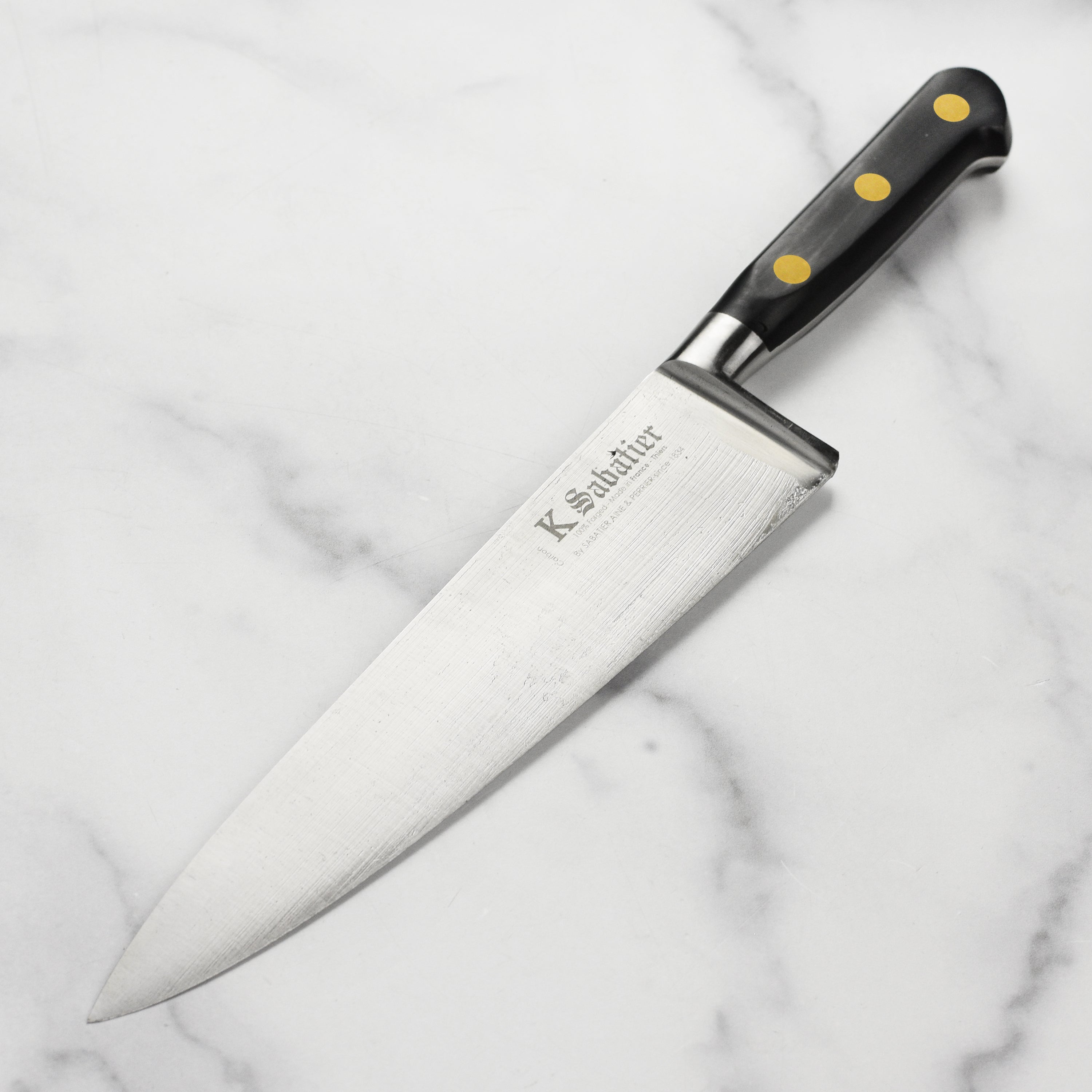 K Sabatier Carbon Steel 9" Chef's Knife | Made in France, Forged Au ...