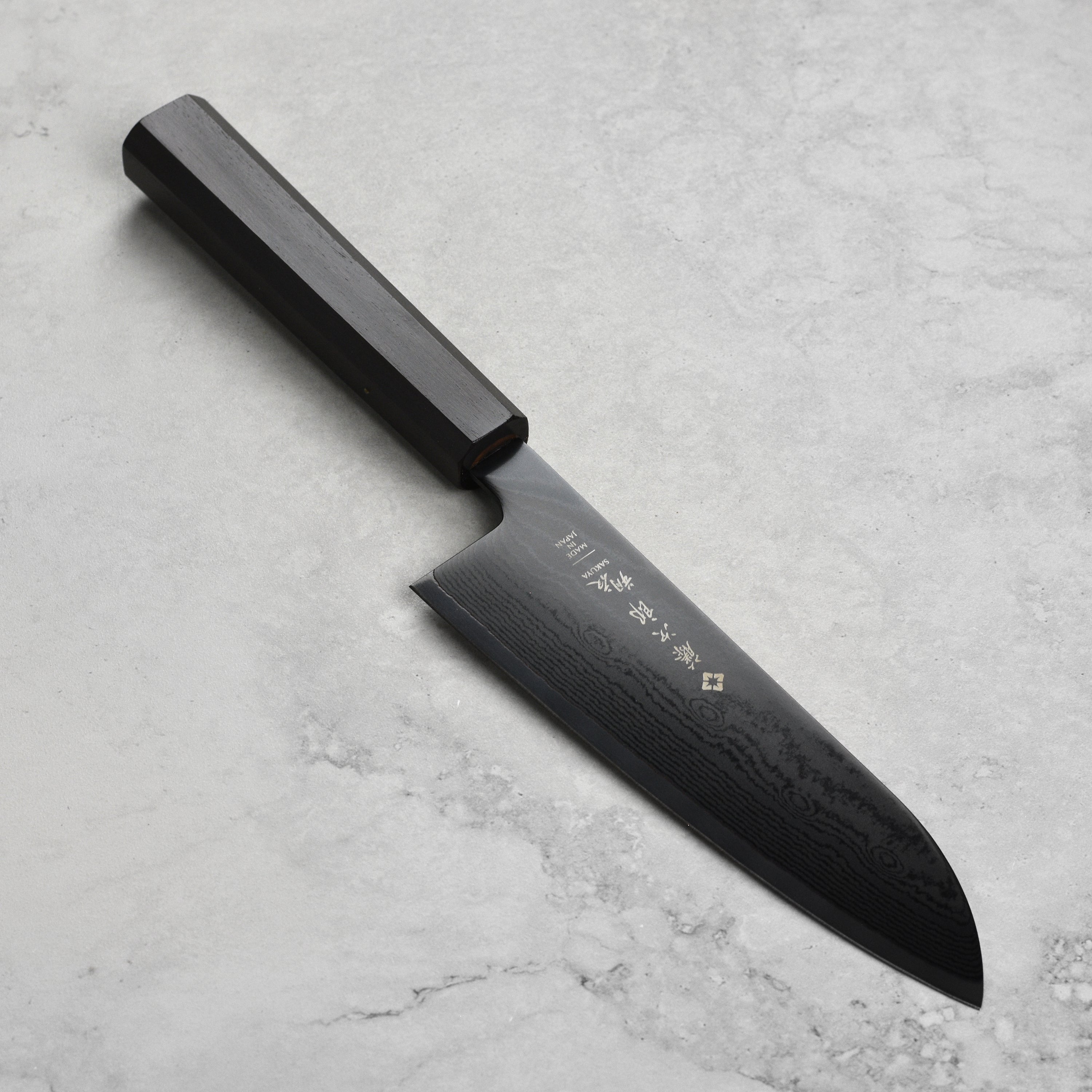 Tojiro Sakuya 6.5" Black Damascus Santoku Knife – Cutlery and More