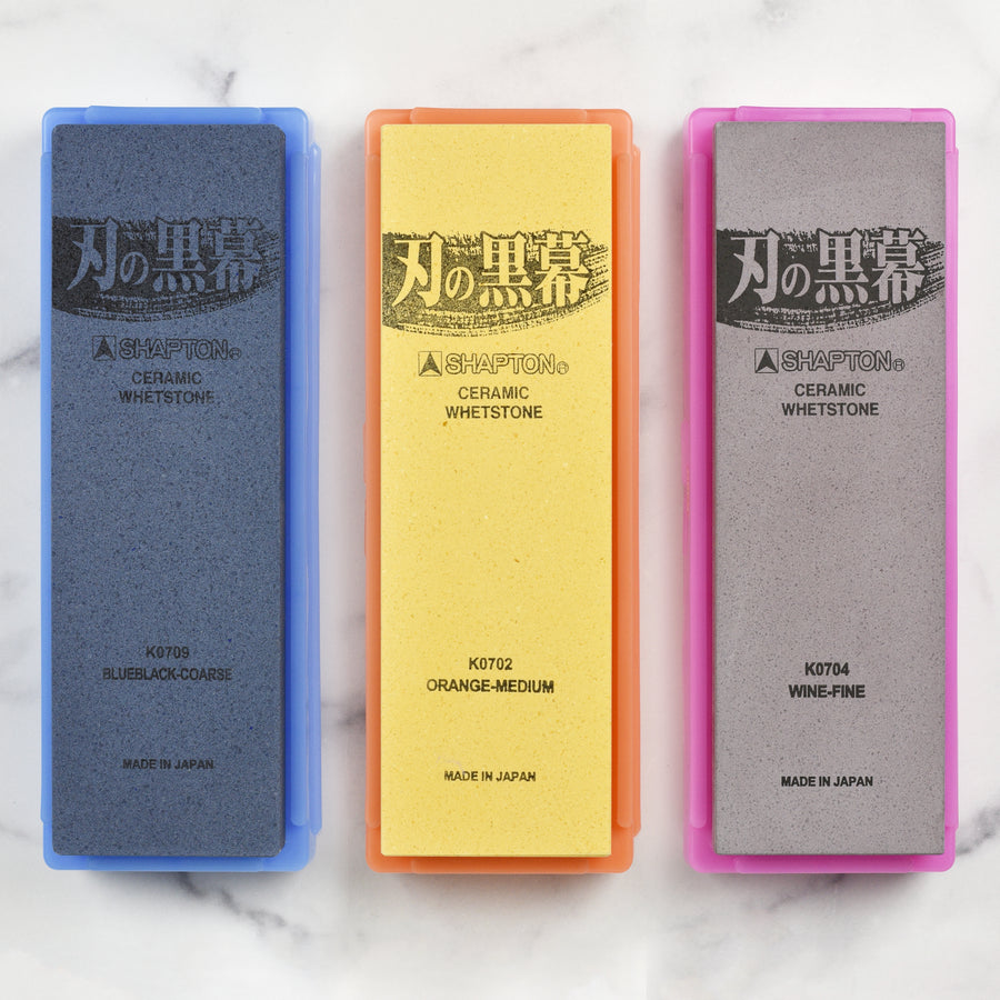 Shapton Kuromaku Professional Whetstone Set, 320/1000/5000 Grit Stones ...