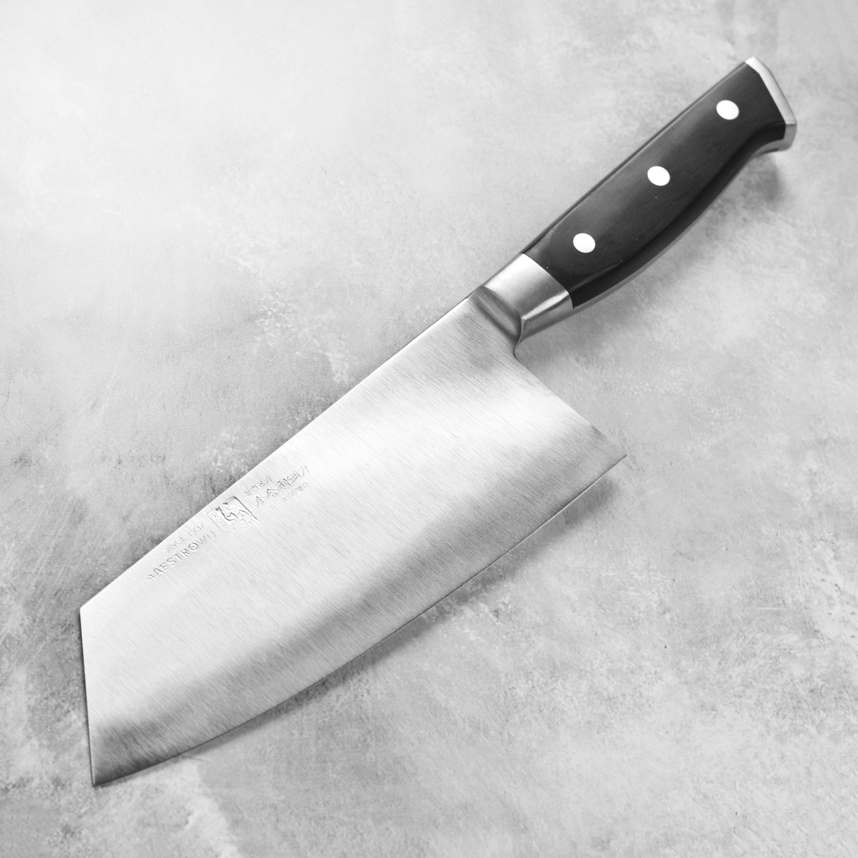 Maestro Wu Cai Dao Chinese Chef's Knife, 6.5" Stainless Steel D3 ...