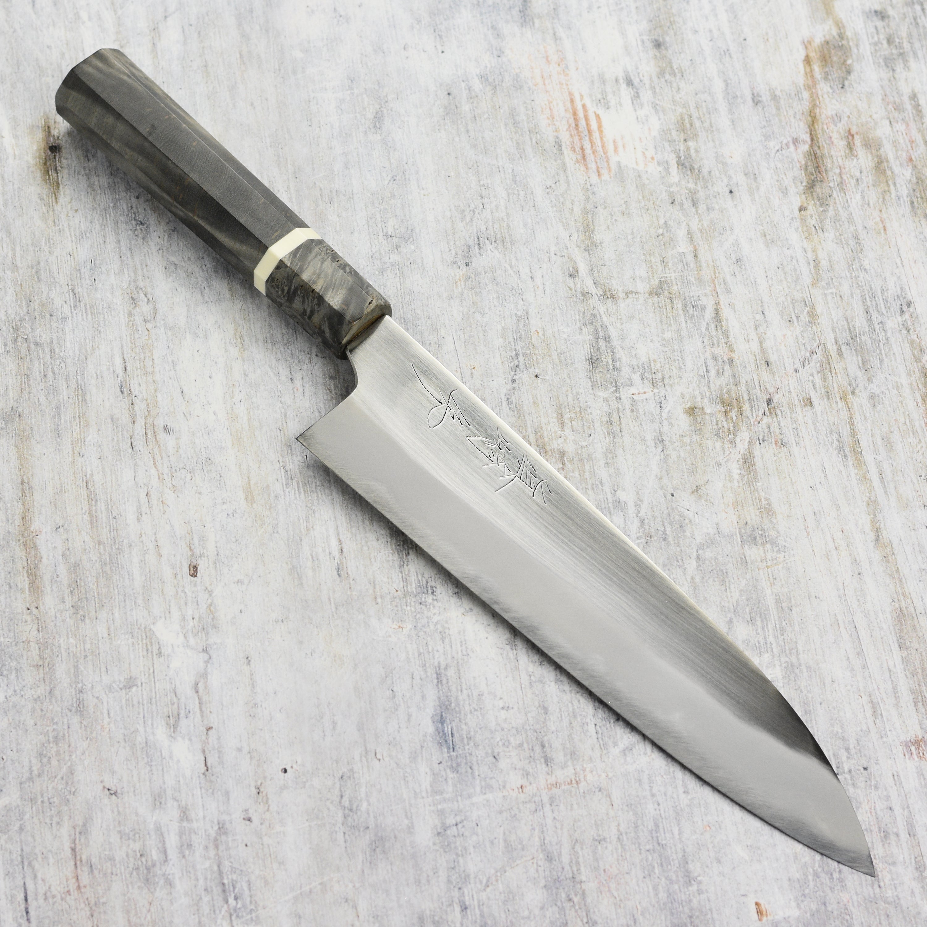 Mazaki Hon-Sanmai Shirogami #2 Migaki Gyuto 225mm (9") – Cutlery and More