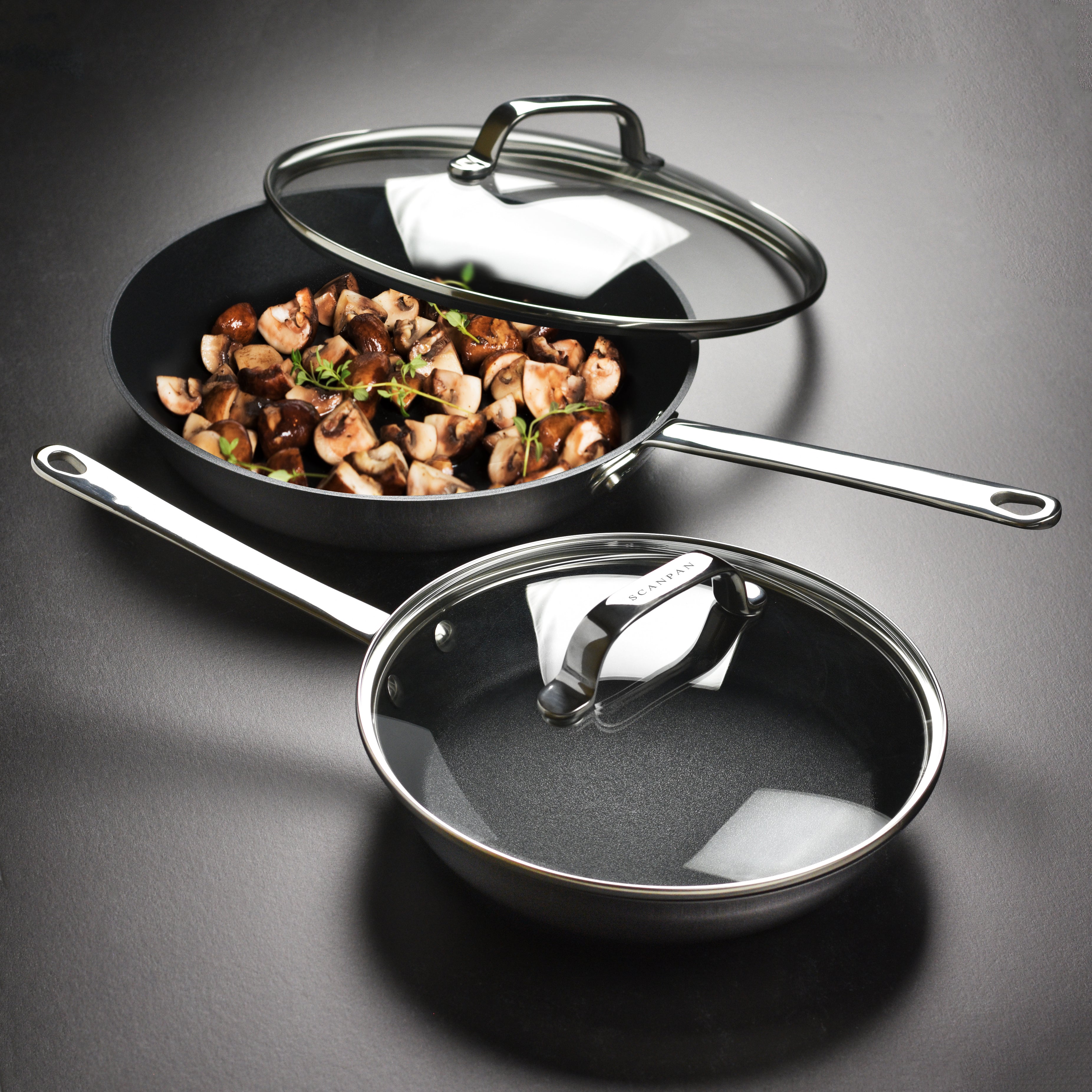 Scanpan Stratanium+ Fry Pan Set - 9.5 & 11" Nonstick Stainless Steel ...