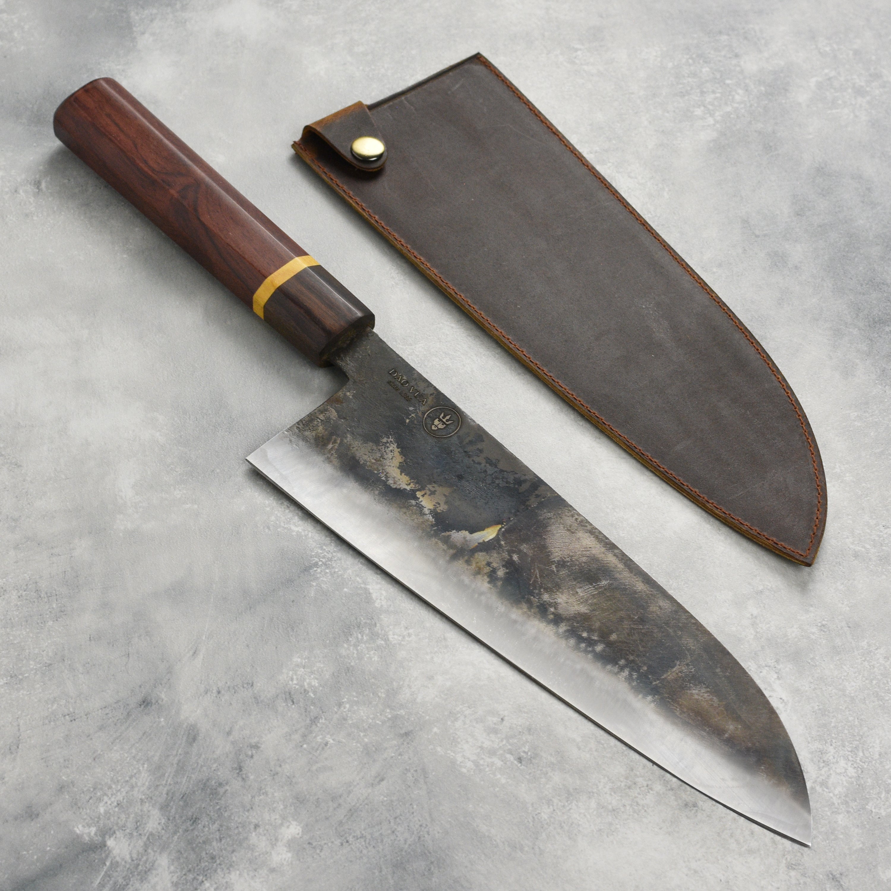 Dao Vua V3 9.4" Tall Gyuto Chef's Knife, 52100 Carbon Steel with ...