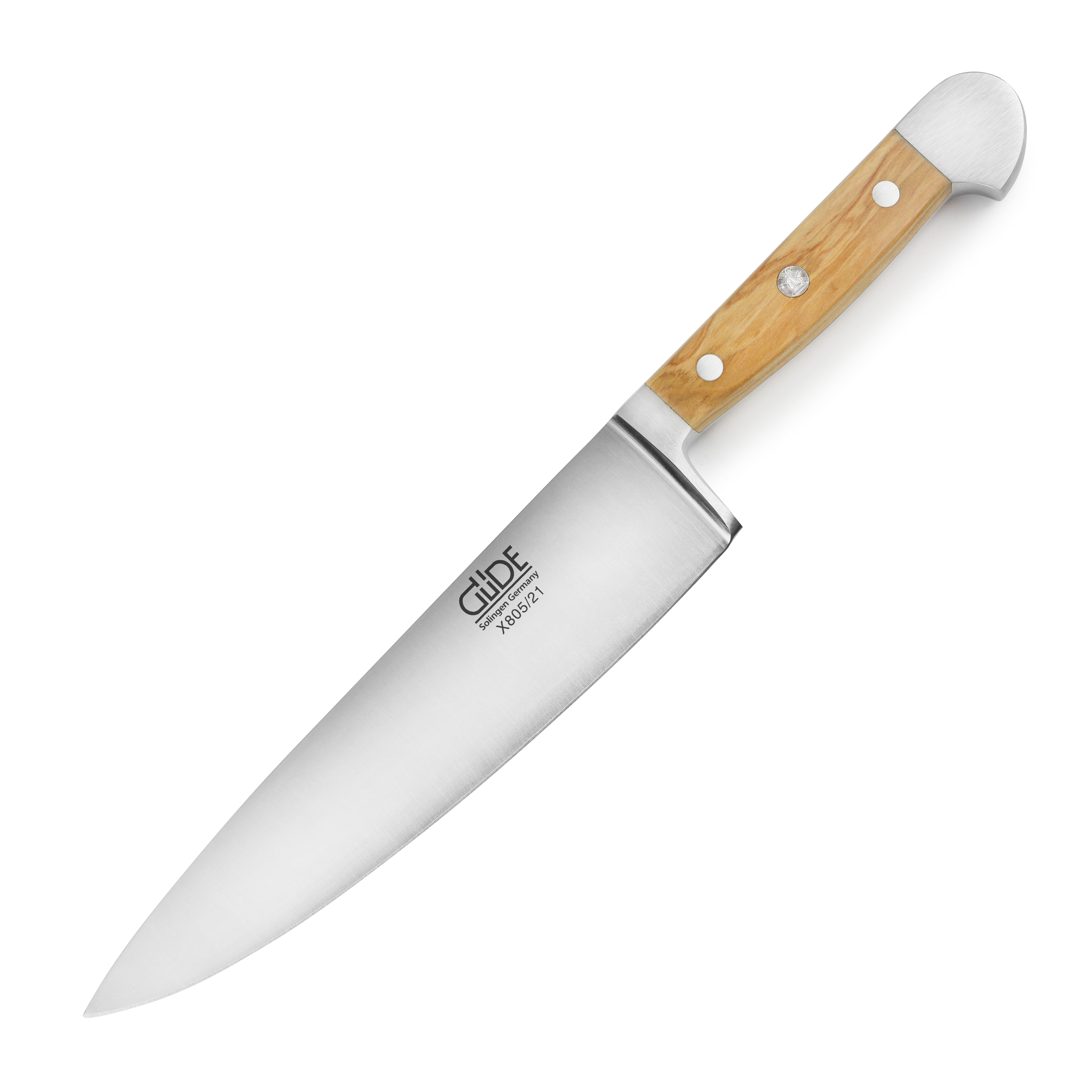 Gude Alpha Olive Chef's Knife, Made in Germany, 8.25" Forged Stainless ...