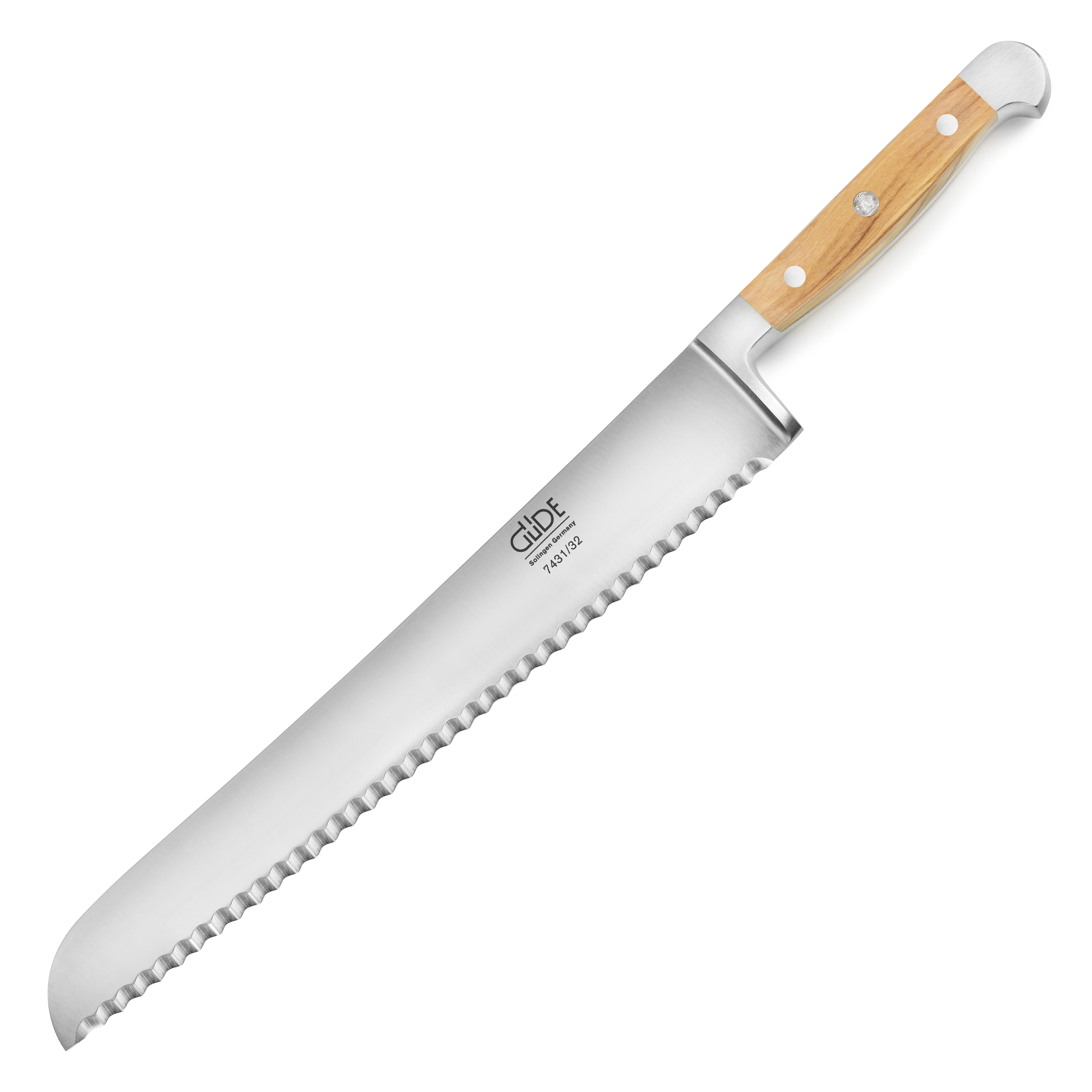 Gude Ambidextrous Large Bread Knife with Olive Wood Handle – Cutlery ...