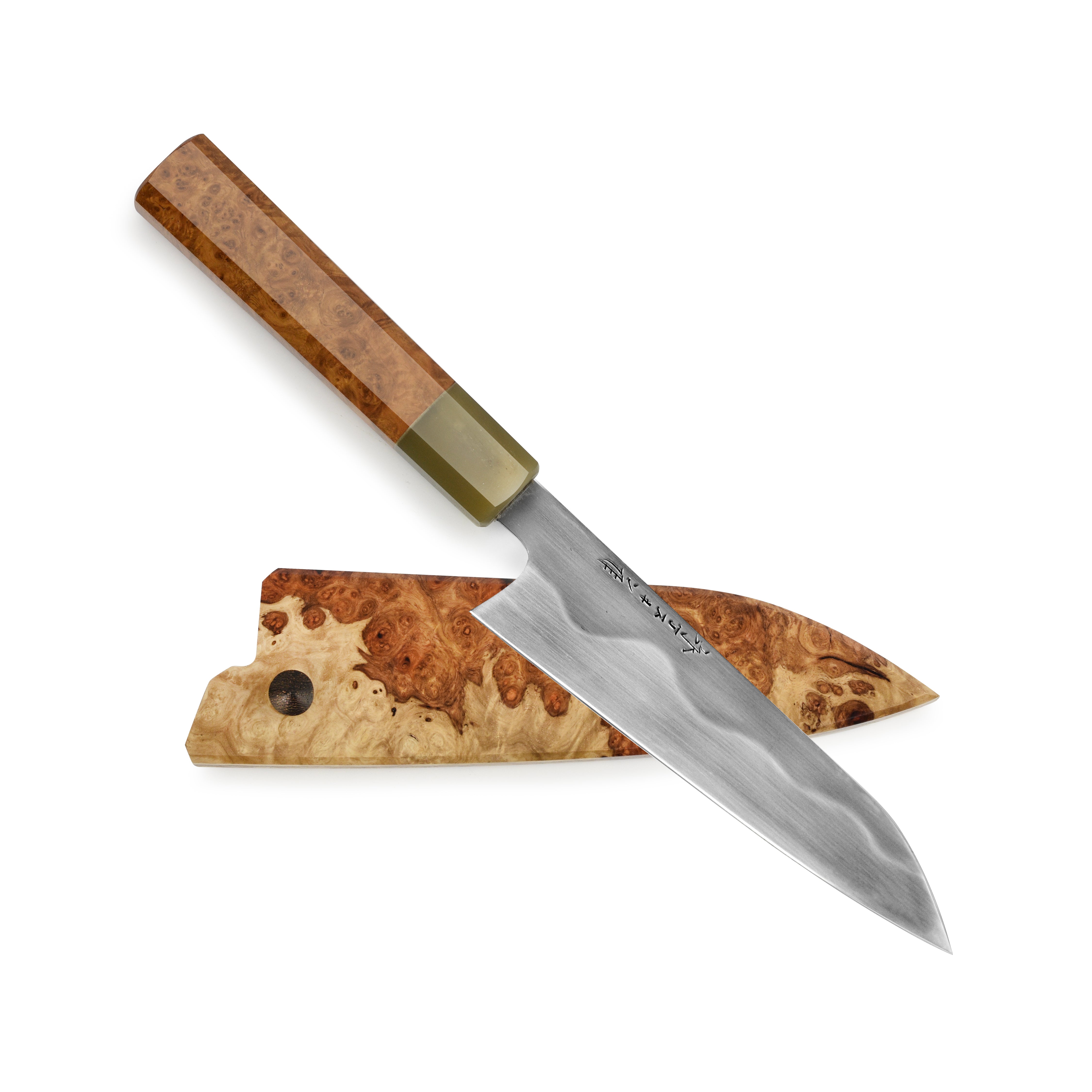 Keskin Carbon Steel Petty with Saya, 150mm (5.9"), Artisan Hand-Forged ...