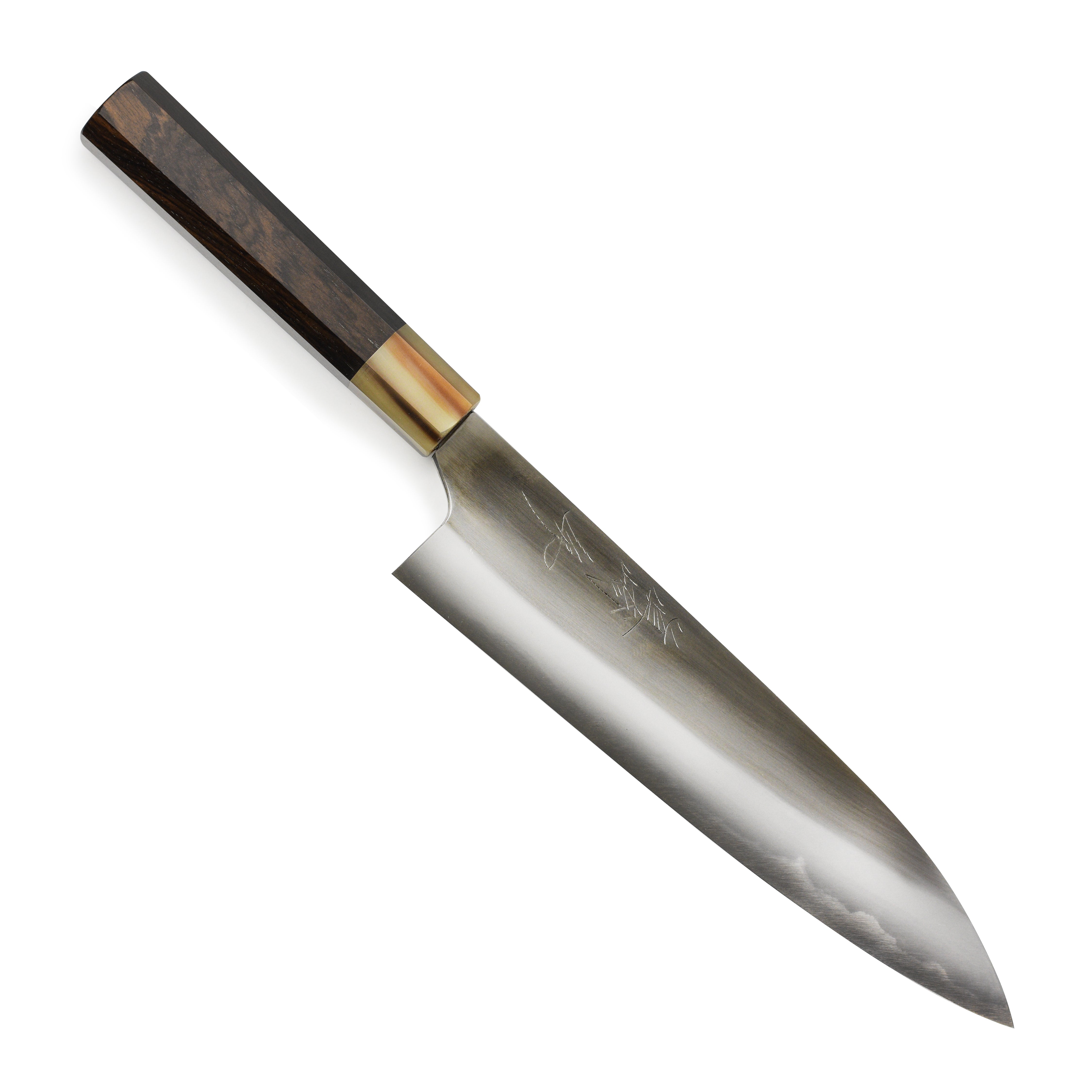 Mazaki Migaki Gyuto Shirogami Carbon Steel 210mm (8.25") | Hand Forged ...