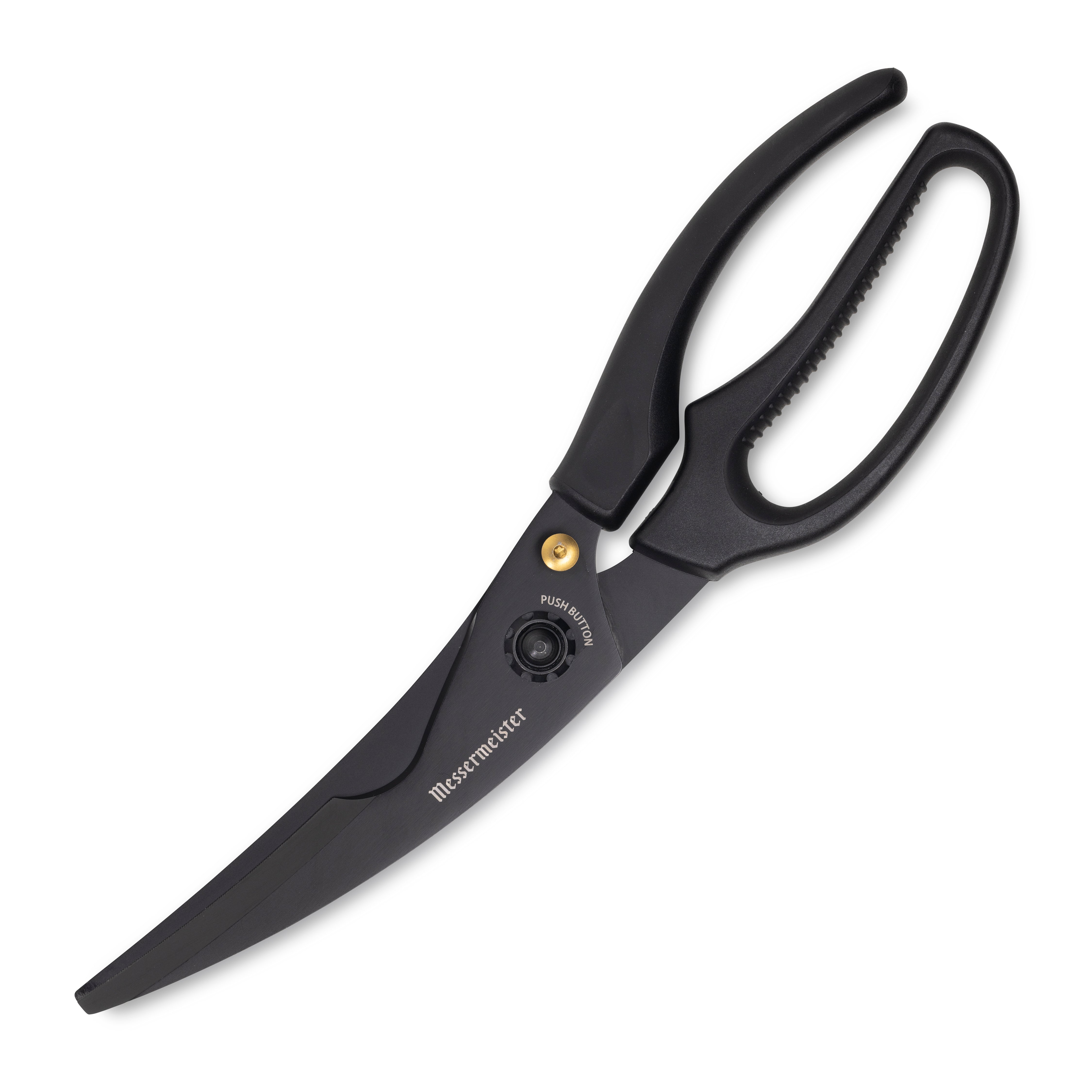Messermeister Push Button Poultry Shears, Titanium Black, 10" Take ...