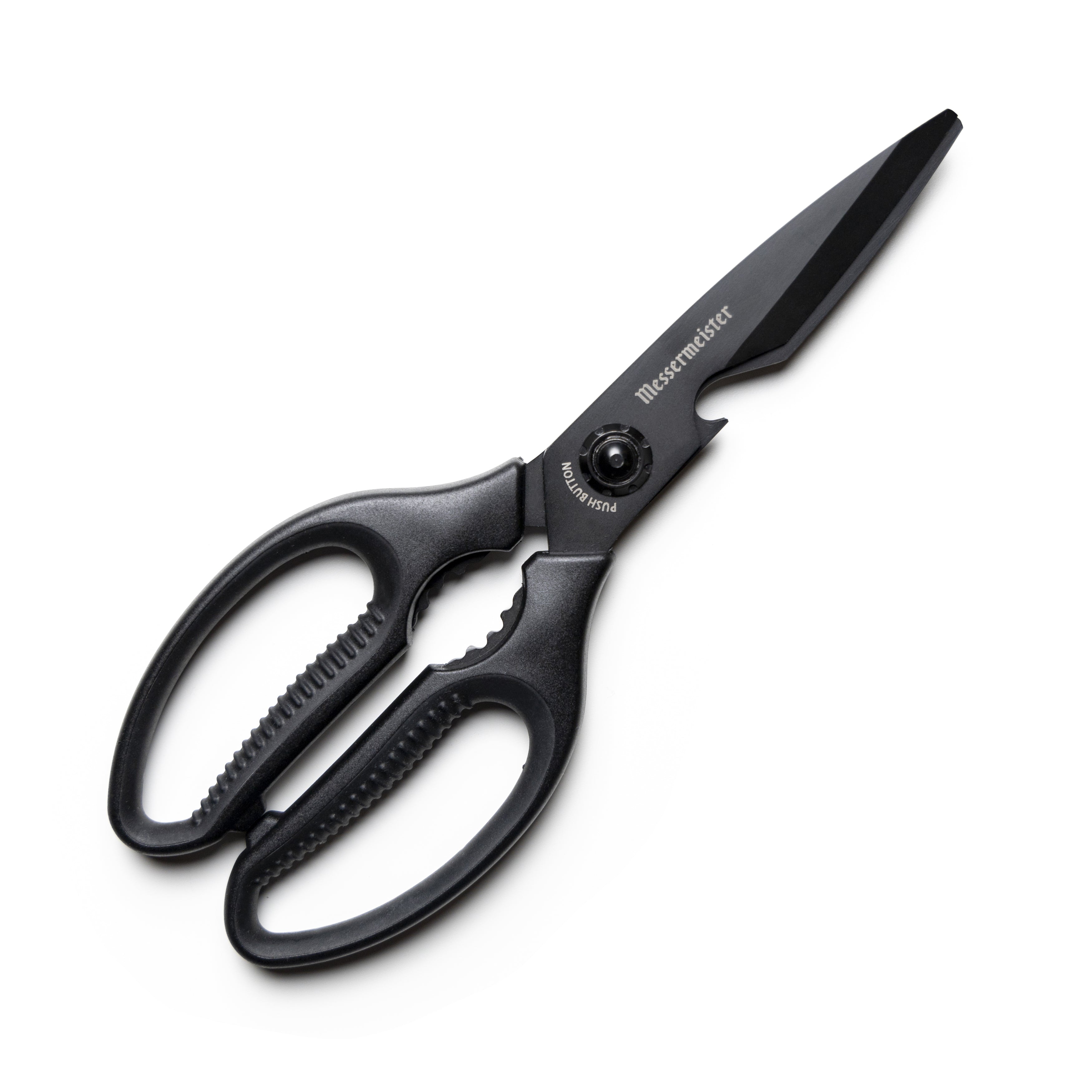 Messermeister Push Button Kitchen Shears, Titanium Black, 9" Take-Apart ...