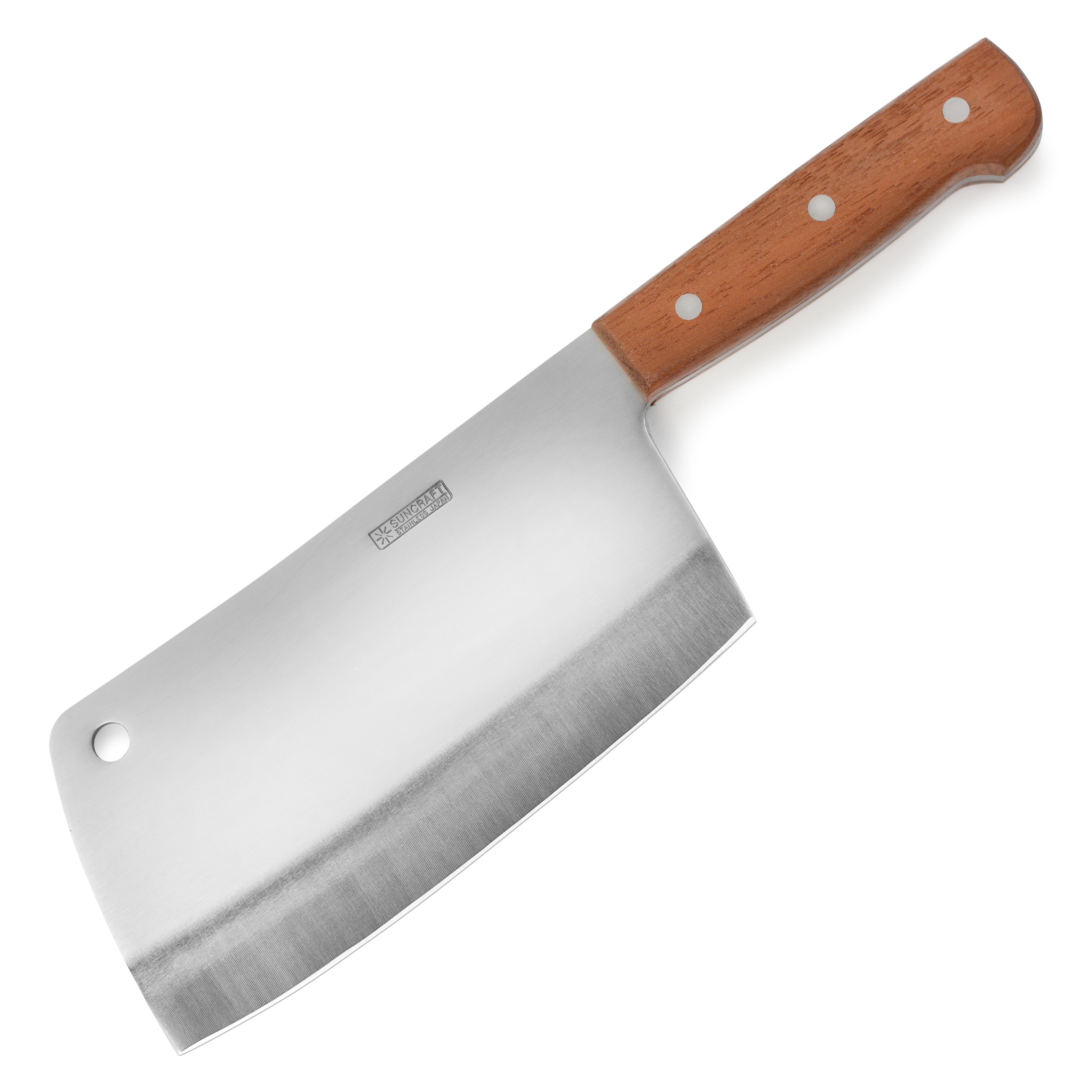 Suncraft Meat Cleaver - Made in Japan, 7" Stainless Steel Blade ...