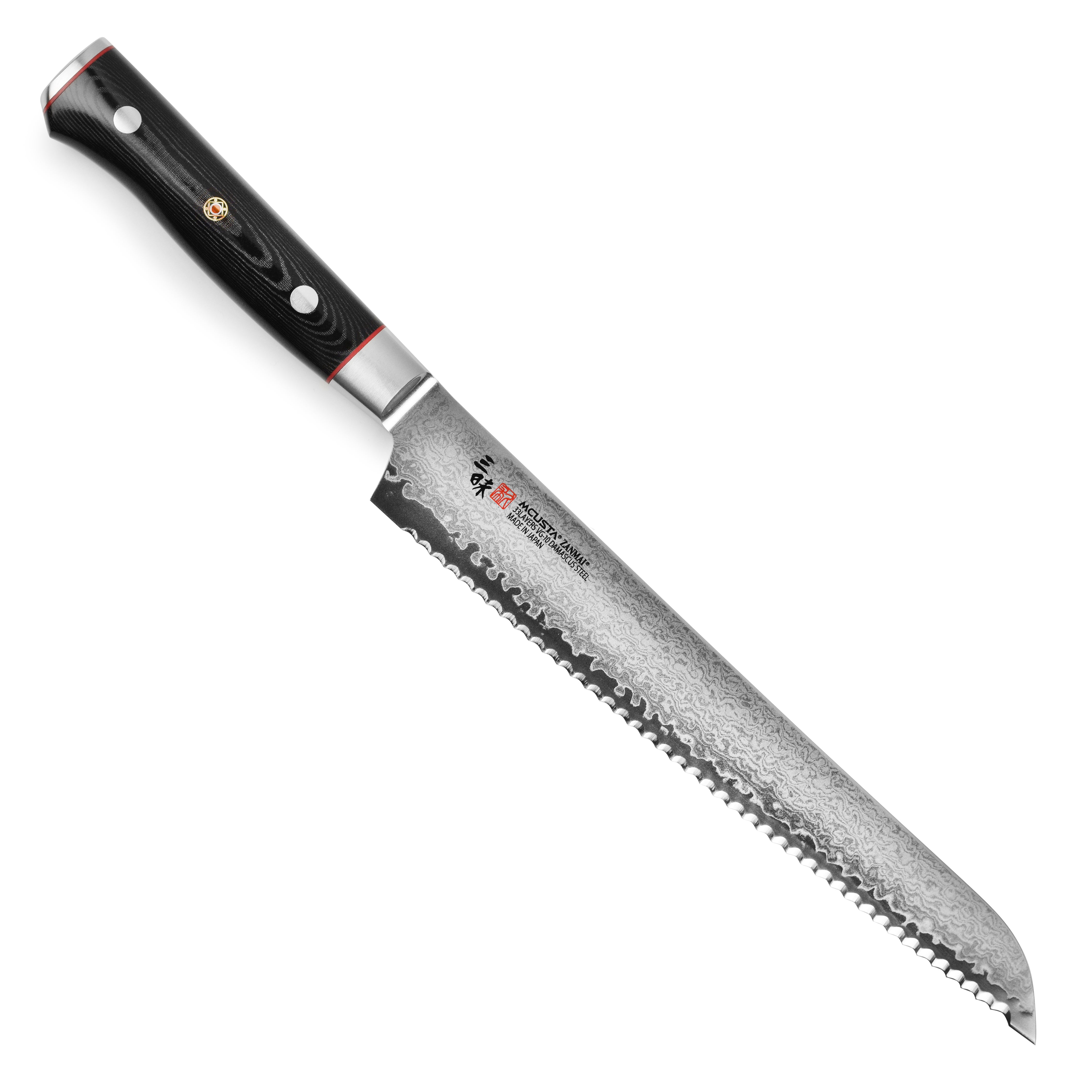 Zanmai Classic Pro Zebra Damascus 9" Bread Knife – Cutlery and More