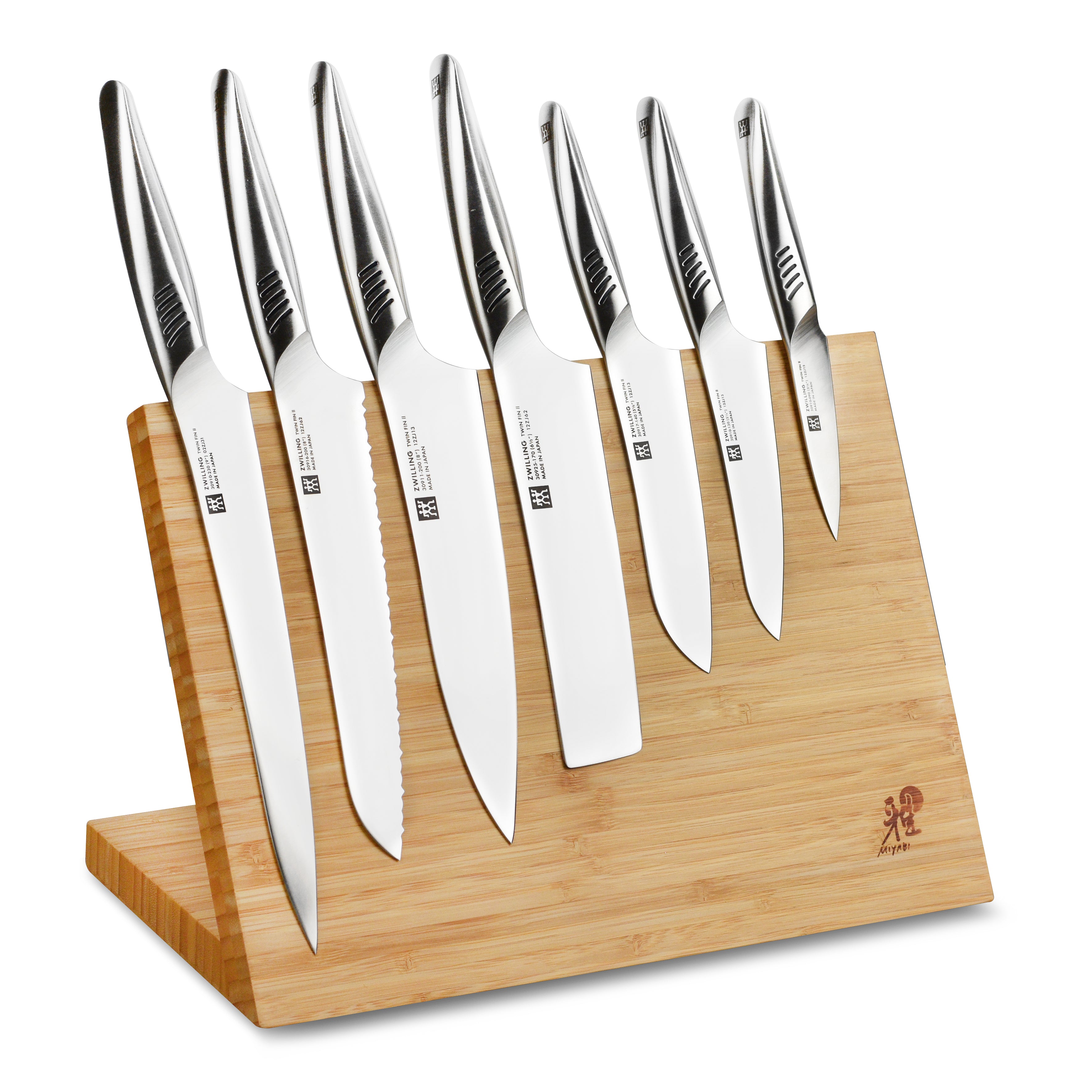 Zwilling Twin Fin II Bamboo Magnetic Easel Knife Set - 8 Piece ...