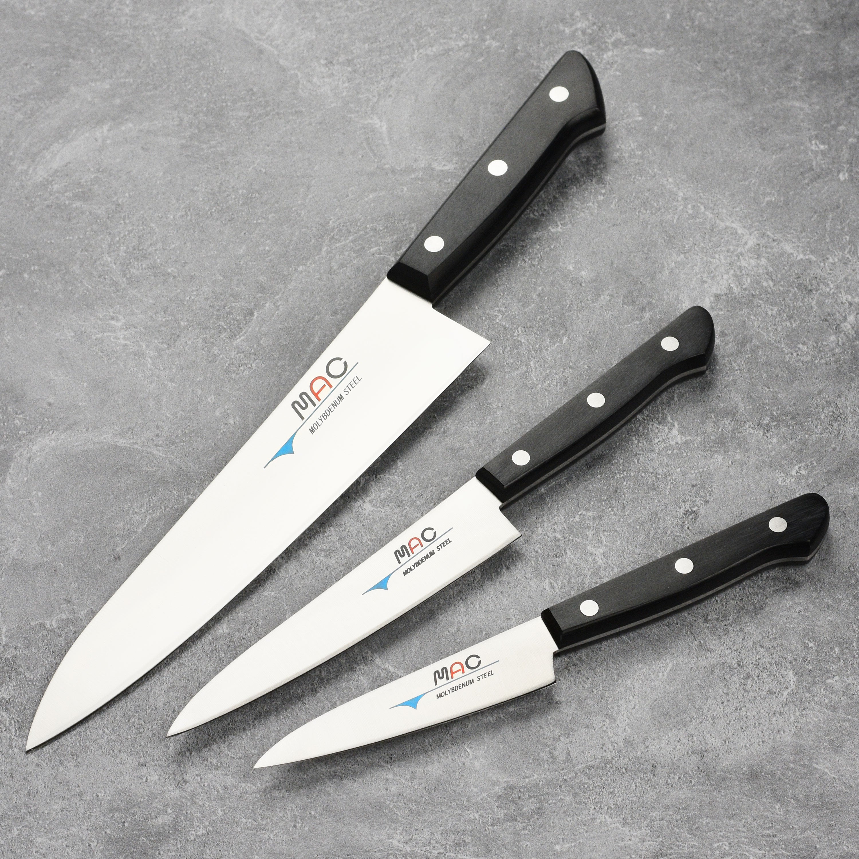 MAC Knife Set - Chef's Series - 3 Piece – Cutlery and More