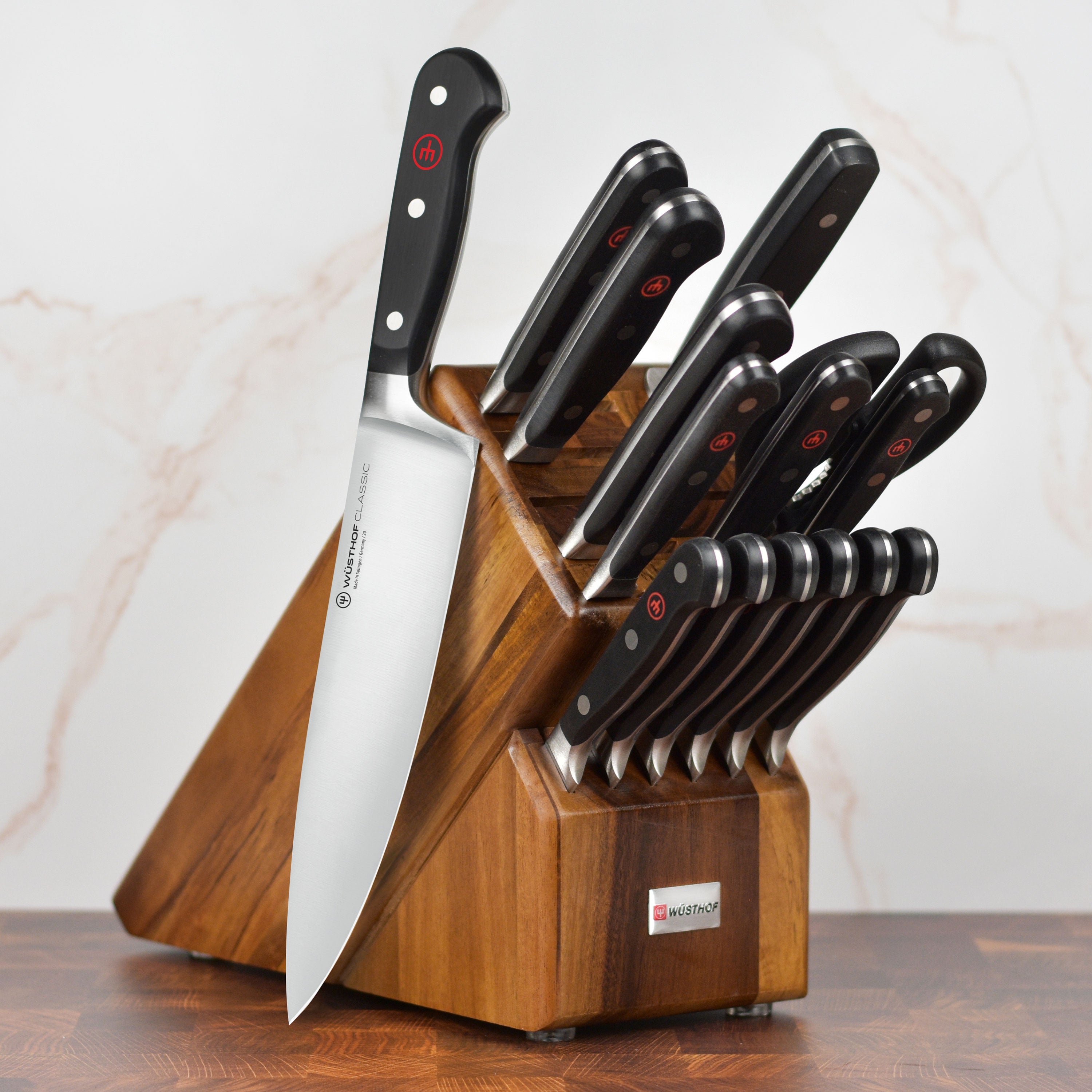 Wusthof Classic Knife Block Set - 16 Piece Acacia – Cutlery and More