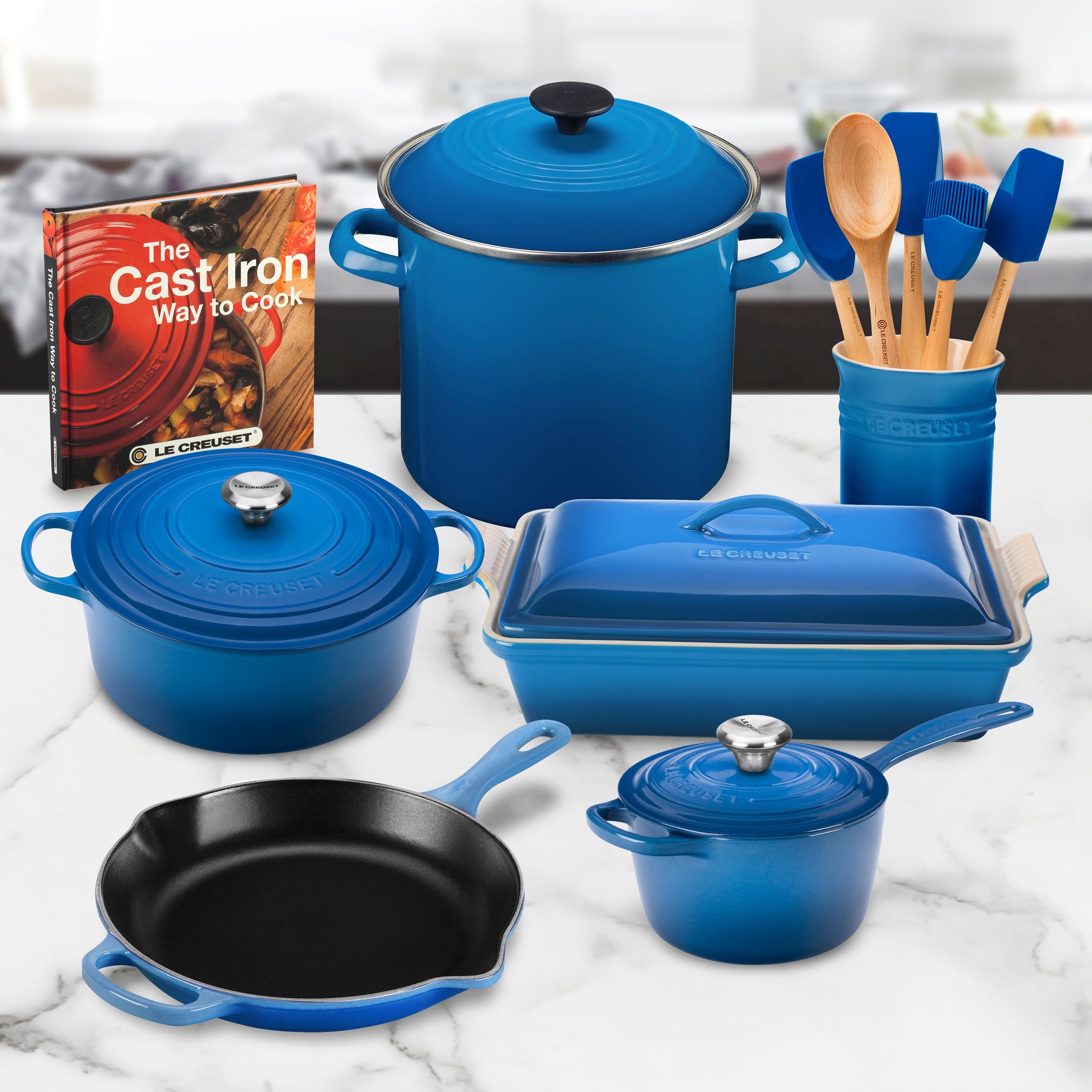 Le Creuset Cookware Set - 16 Piece Marseille – Cutlery and More