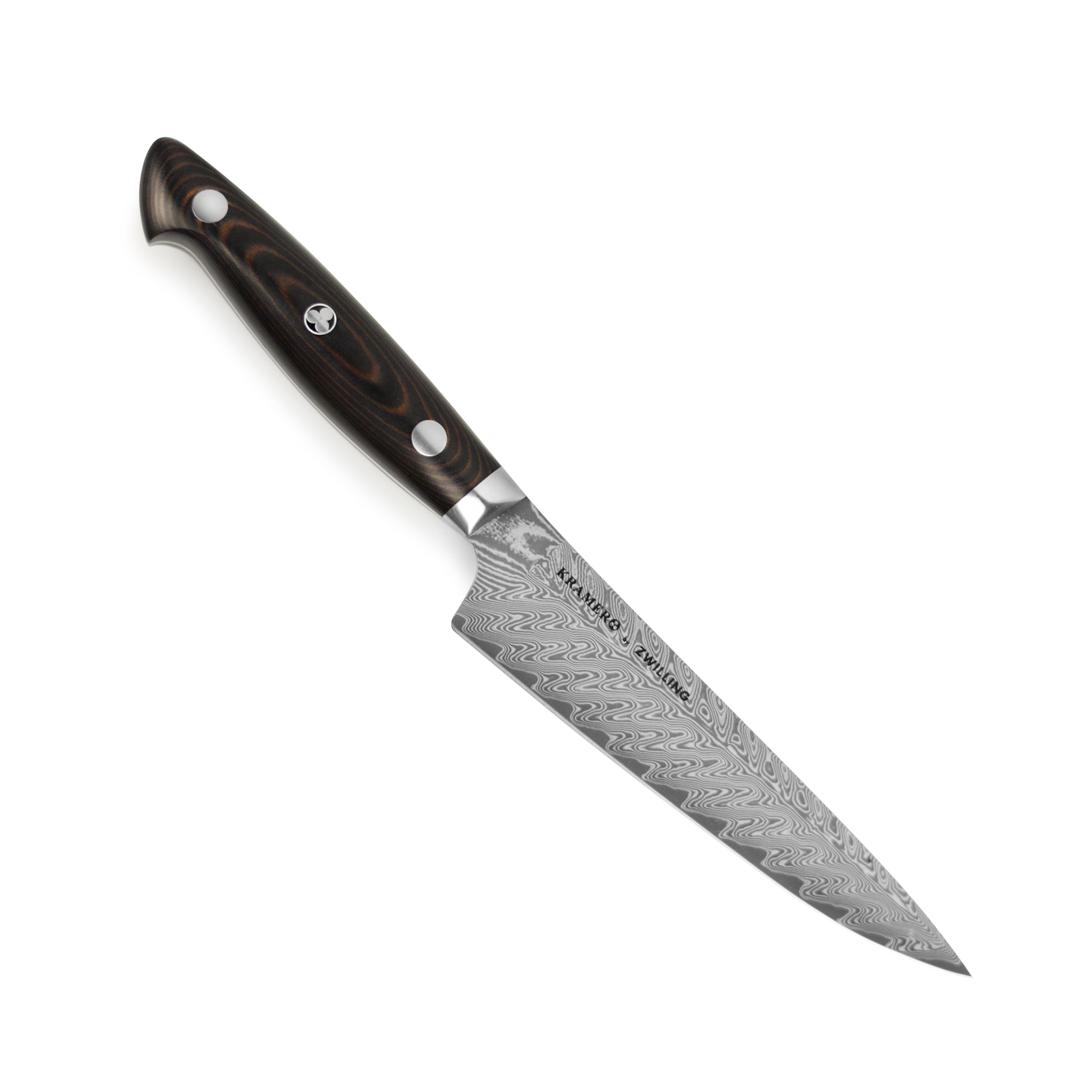 Bob Kramer Stainless Damascus Prep Knife - 5.5" – Cutlery and More